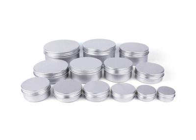 China 5ml 10ml 20ml 30ml 50ml 60ml 80ml 100ml 150ml 200ml Round Aluminum Cosmetic Tin Container Metal Aluminum Jar for sale