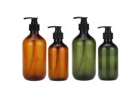 China 300ml 500ml Amber Green Black Soap Dispenser Bottles Refillable Shampoo Shower Gel Liquid Container Lotion Bottles with Pump for sale