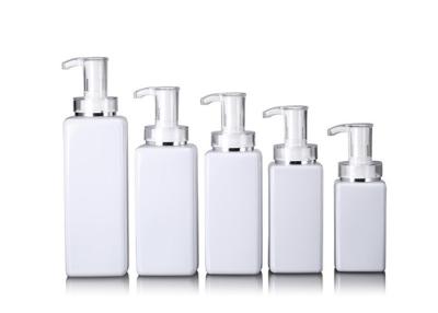 China Square PET Plastic Flat Shoulder Bottles Shampoo Body Oil and Conditioner Wash Bottle Cosmetics Plastic Bottle for sale