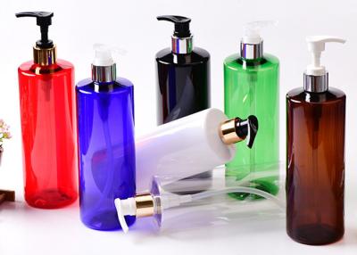 China 500ml Custom Clear Amber  Black Skincare Plastic pump Bottle for sale