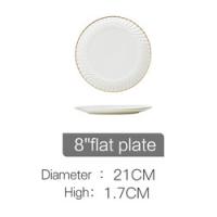 China Gold Line White Bone China Embossed Tableware Wedding Charger Plate Dinner Plate Bowl Mug Coffee Cup Set 100pcs for sale