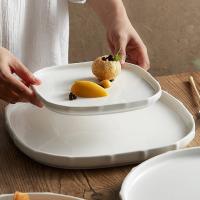 China Custom Printed Polygonal Ceramic Plates 8 10 12 Inch Wholesale Dinnerware for sale