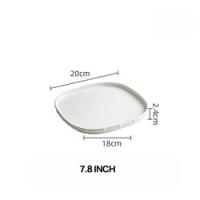 China Custom Printed Polygonal Ceramic Plates 8 10 12 Inch Wholesale Dinnerware for sale
