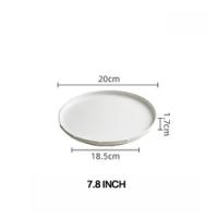 China Custom Printed Polygonal Ceramic Plates 8 10 12 Inch Wholesale Dinnerware for sale