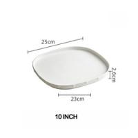 China Custom Printed Polygonal Ceramic Plates 8 10 12 Inch Wholesale Dinnerware for sale