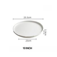 China Custom Printed Polygonal Ceramic Plates 8 10 12 Inch Wholesale Dinnerware for sale