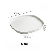 China Custom Printed Polygonal Ceramic Plates 8 10 12 Inch Wholesale Dinnerware for sale