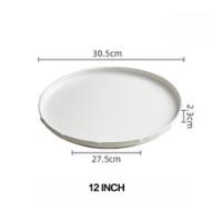 China Custom Printed Polygonal Ceramic Plates 8 10 12 Inch Wholesale Dinnerware for sale