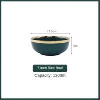 China Gold Frame Dark Green Porcelain Dinner Set 27x27x20cm Ceramic Tableware 16 Piece for sale