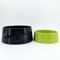 China Colorful Ceramic Pet Bowl 15.5x15.3x7.7cm Rounded Dog Slow Feeder for Food Water Feeding for sale