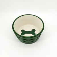 China Colorful Ceramic Pet Bowl 15.5x15.3x7.7cm Rounded Dog Slow Feeder for Food Water Feeding for sale