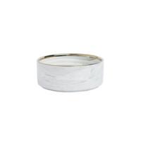 China Eco Friendly Marble Ceramic Raised Dog Bowls with Wooden Stand 2 Bowl Set for sale