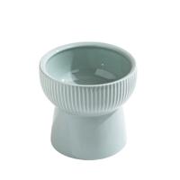 China Custom Ceramic Cat Bowl Anti Vomiting Tilted Raised Feeder 4.5 Inch 6 Inch Sizes for sale