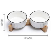 China Custom Ceramic Custom Pet Bowls Feeders Rounded Shape With Shelf for sale