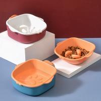 China Customizable Rounded Ceramic Pet Bowl for Cats Dogs 10 oz Capacity Sustainable for sale