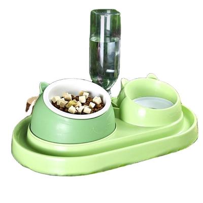 China 3 In 1 Ceramic Pet Bowl Feeder Multifunction For Small Animals for sale