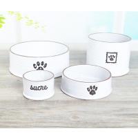 China Custom Ceramic Dog Bowl with Stand Round Shape Sustainable Pet Feeder LFGB Certified for sale