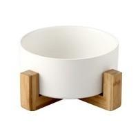 China Japan Style Printed Marble Ceramic Pet Bowl with Elevated Stand 16x7cm for sale