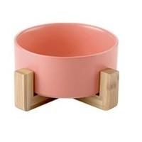China Japan Style Printed Marble Ceramic Pet Bowl with Elevated Stand 16x7cm for sale