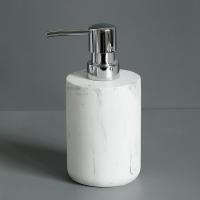 China OEM Marble Ceramic Bathroom Soap Dispenser Set 5 Piece 16cm Soap Dispenser for Shower Room for sale
