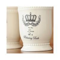 China Round 4 Piece Ceramic Bathroom Set White Glazed For Home Hotel for sale