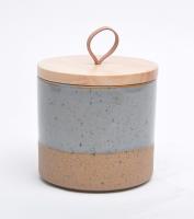 China Cylinder Shape Candle Containers Ceramic Straight Side Fancy Type Colorful for sale
