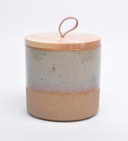 China Cylinder Shape Candle Containers Ceramic Straight Side Fancy Type Colorful for sale