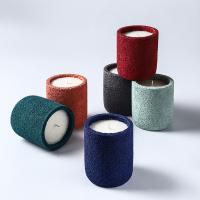 China Decorative Handmade Ceramic Candle Jar Scented For Home Decoration for sale