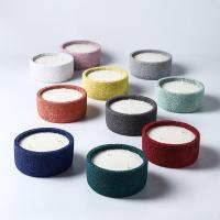 China Decorative Handmade Ceramic Candle Jar Scented For Home Decoration for sale