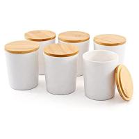 China Luxury Ceramic Pottery Candle Vessels Empty Engraved Eco Friendly for sale