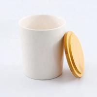 China Luxury Ceramic Pottery Candle Vessels Empty Engraved Eco Friendly for sale