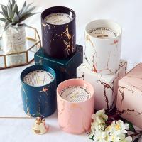 China Custom Ceramic Candle Vessels Porcelain Empty Candle Jars 1000pcs MOQ for sale