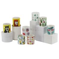 China Customized Printing Decal Ceramic Candle Jar , Multi Color Porcelain Candle Containers for sale