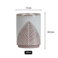 China Scented Cylinder Ceramic Candle Jar With Vintage Tile Pattern Printed for sale