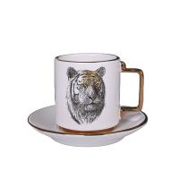 China Gold Plating Ceramic Coffee Tea Cup Animal Series 350ml Drinkware for Cafe Home Decor Gift for sale