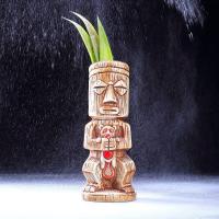 China Creative Ceramic Tiki Mugs Hawaiian Cocktail Mug Porcelain Beer Wine Mug 10pcs Custom Size for sale