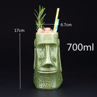 China Creative Ceramic Tiki Mugs Hawaiian Cocktail Mug Porcelain Beer Wine Mug 10pcs Custom Size for sale