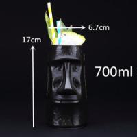 China Creative Ceramic Tiki Mugs Hawaiian Cocktail Mug Porcelain Beer Wine Mug 10pcs Custom Size for sale