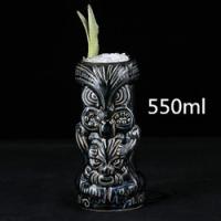 China Creative Ceramic Tiki Mugs Hawaiian Cocktail Mug Porcelain Beer Wine Mug 10pcs Custom Size for sale