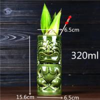 China Creative Ceramic Tiki Mugs Hawaiian Cocktail Mug Porcelain Beer Wine Mug 10pcs Custom Size for sale