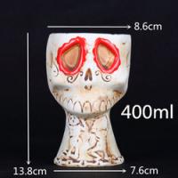 China Creative Ceramic Tiki Mugs Hawaiian Cocktail Mug Porcelain Beer Wine Mug 10pcs Custom Size for sale
