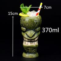 China Creative Ceramic Tiki Mugs Hawaiian Cocktail Mug Porcelain Beer Wine Mug 10pcs Custom Size for sale
