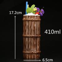 China Creative Ceramic Tiki Mugs Hawaiian Cocktail Mug Porcelain Beer Wine Mug 10pcs Custom Size for sale
