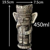 China Creative Ceramic Tiki Mugs Hawaiian Cocktail Mug Porcelain Beer Wine Mug 10pcs Custom Size for sale
