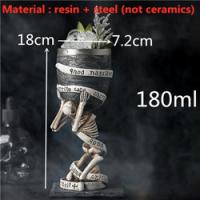 China Creative Ceramic Tiki Mugs Hawaiian Cocktail Mug Porcelain Beer Wine Mug 10pcs Custom Size for sale