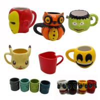 China Custom Ball Shape Ceramic Coffee Mug 350ml Football Basketball Baseball Golf Design for sale