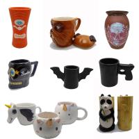 China Custom Ball Shape Ceramic Coffee Mug 350ml Football Basketball Baseball Golf Design for sale