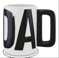 China Customized 13.3x9x12.2cm Ceramic Dad Mug with Handle Father Day Gift for sale