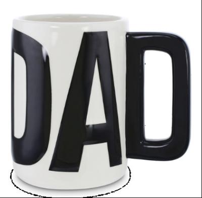 China Customized 13.3x9x12.2cm Ceramic Dad Mug with Handle Father Day Gift for sale