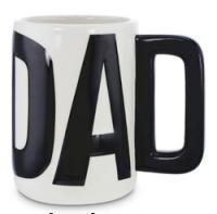 China Customized 13.3x9x12.2cm Ceramic Dad Mug with Handle Father Day Gift for sale